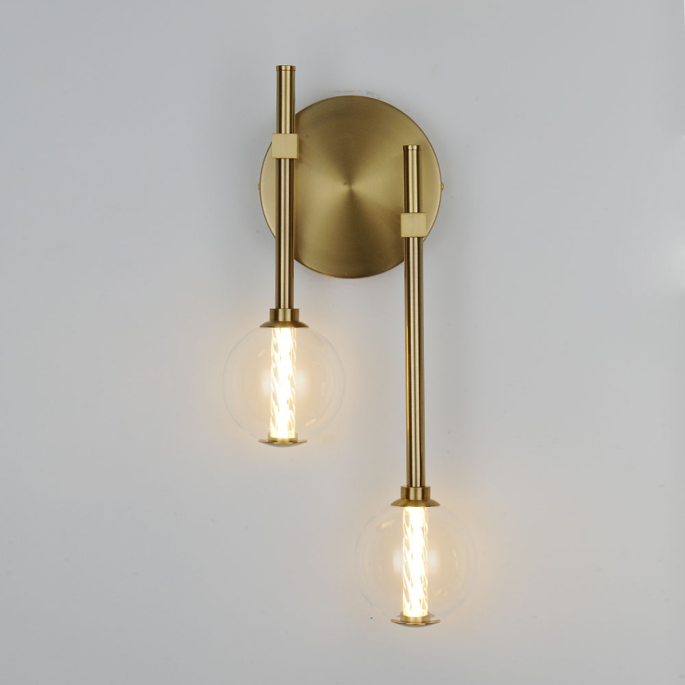 LED Wall Light 39308-2C Clear Glass 3000K(TEKLED) - Tekled