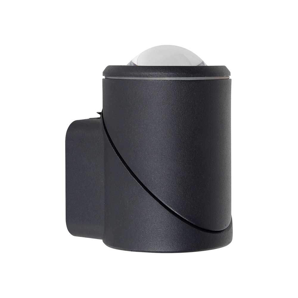 Rotatable Cylinder 1 way Outdoor LED Wall Light 5W Black 4000K(TEKLED ...