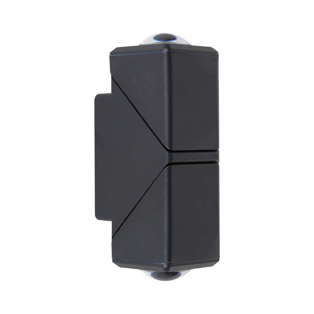 Rotatable Cubes 2 way Outdoor LED Wall Light 2x5W Black 3000K(TEKLED ...